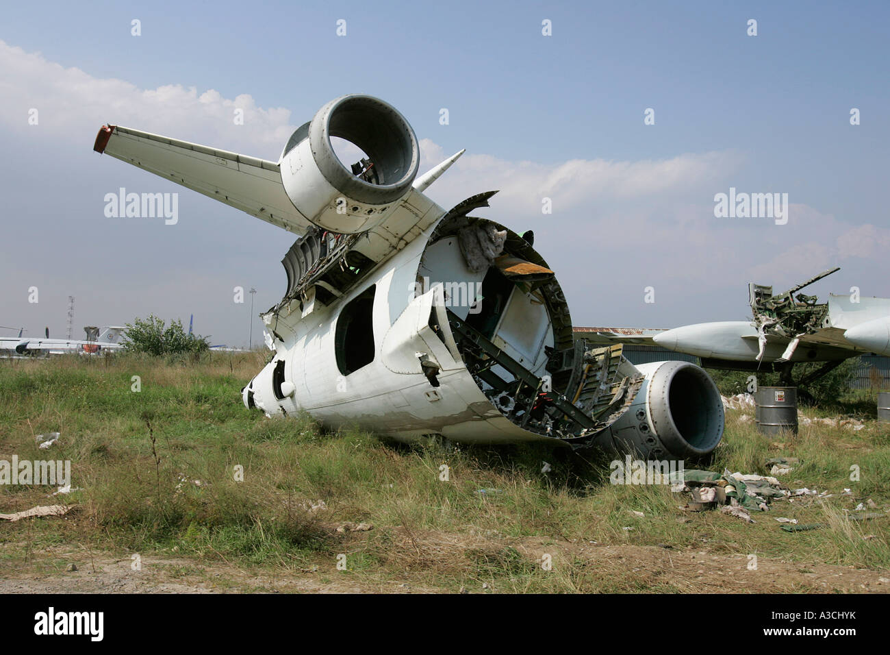 airplane crash wreckage Stock Photo - Alamy