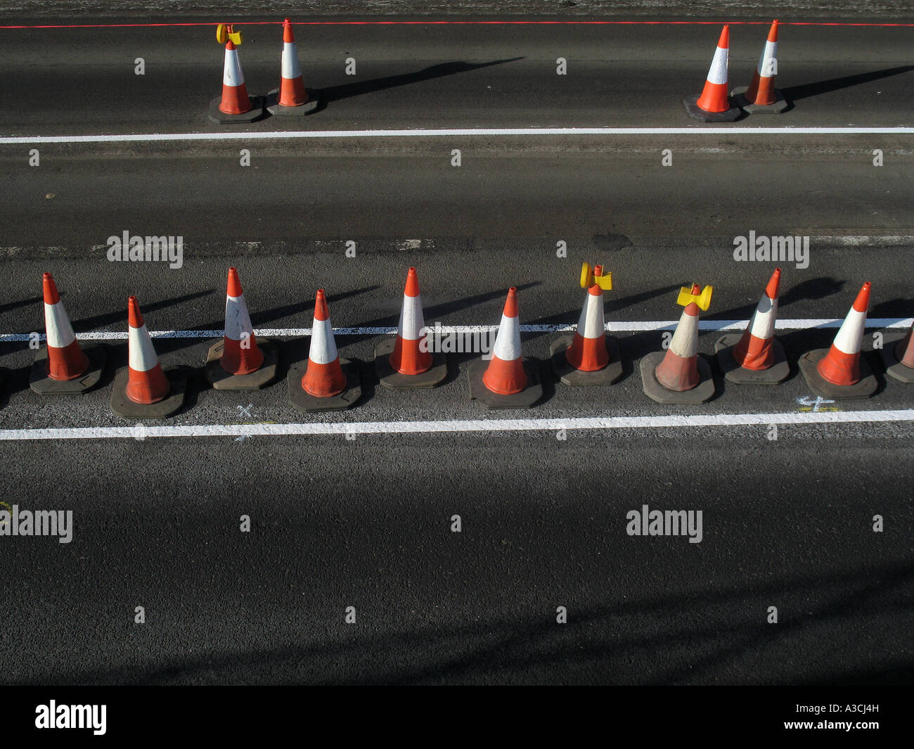 Lane closure traffic cones hi-res stock photography and images - Alamy