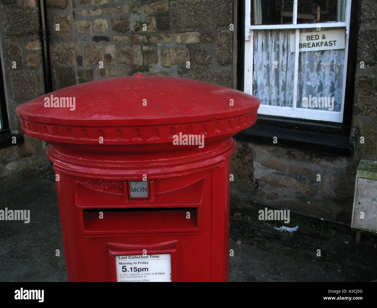 Traditional red post box Camborne Cornwall UK Stock Photo - Alamy