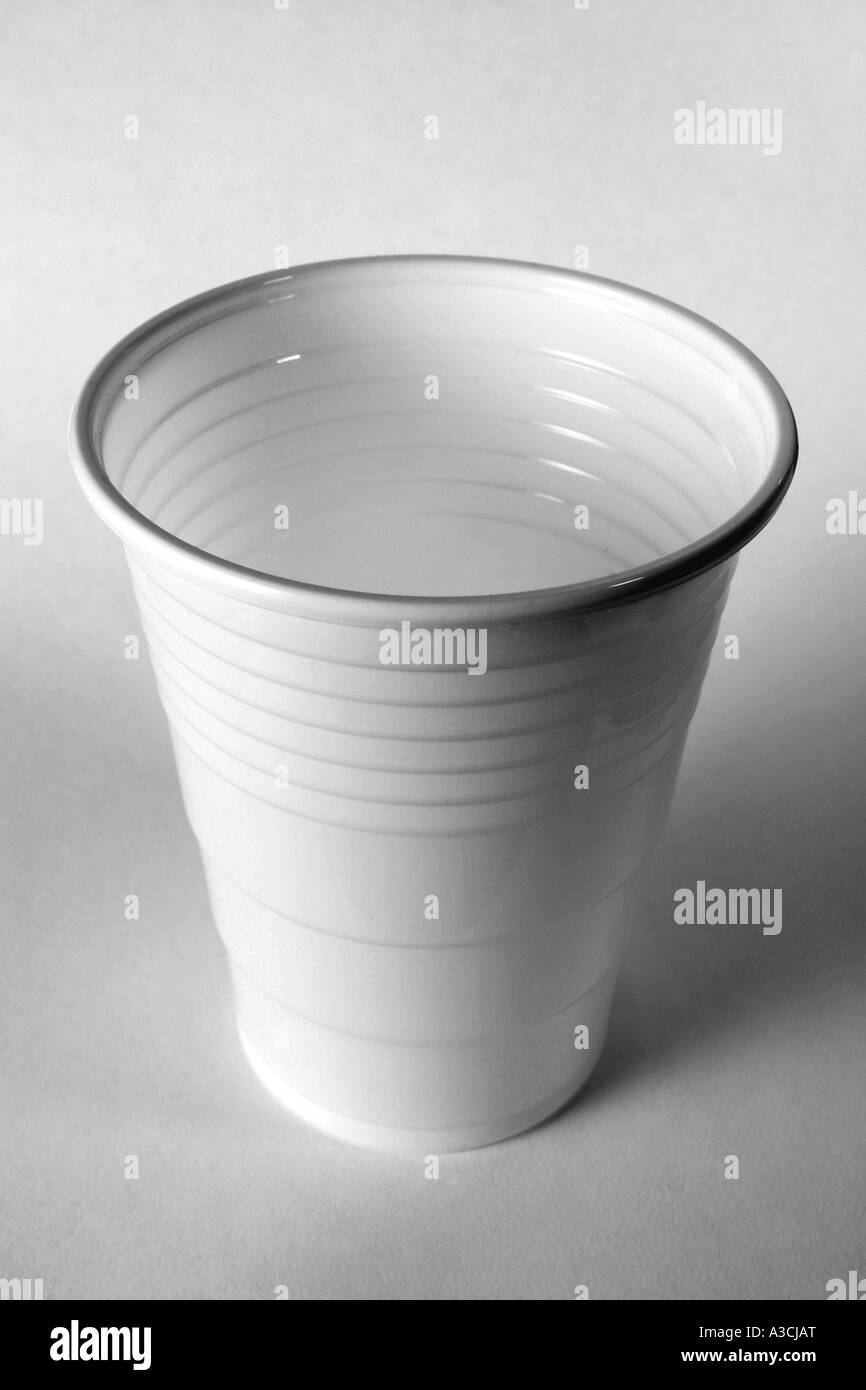 White Plastic Cup Stock Photo - Alamy