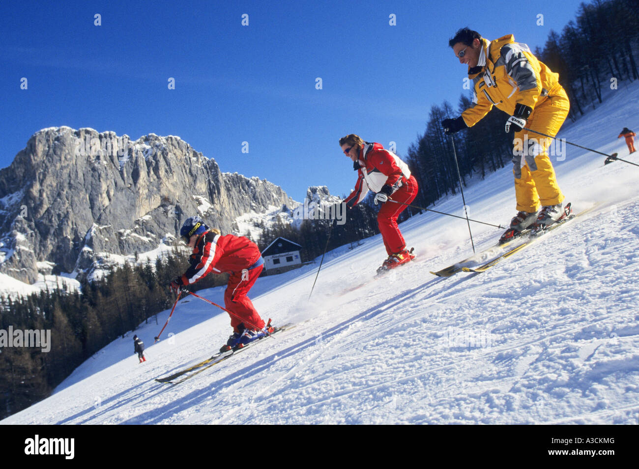 Skier on piste running hi-res stock photography and images - Alamy
