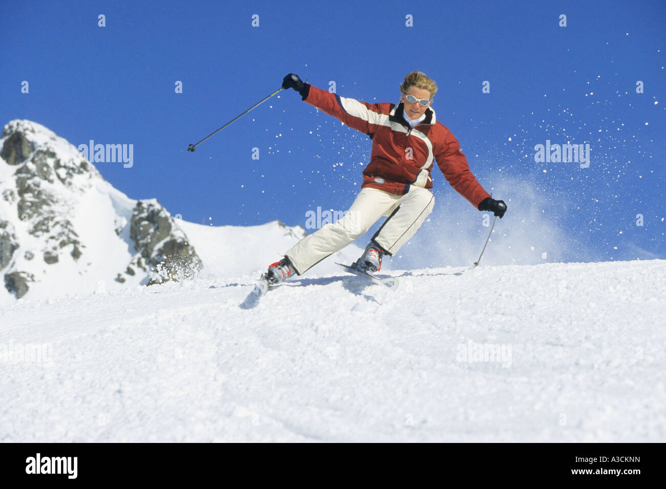 Female backcountry skier downhill hi-res stock photography and images ...