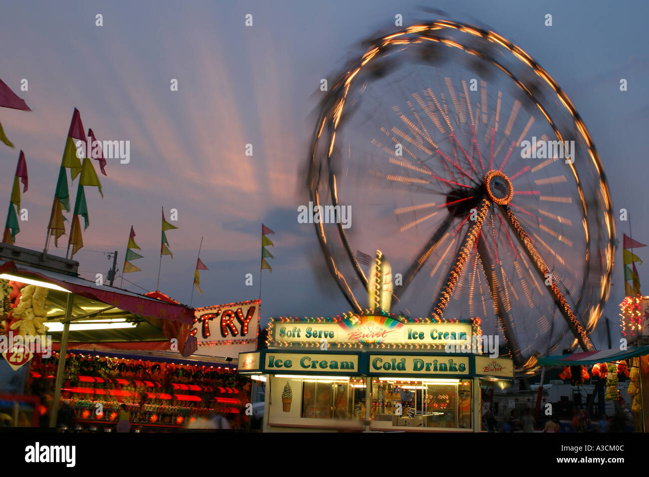 Sunset Over County Fair Stock Photo - Alamy