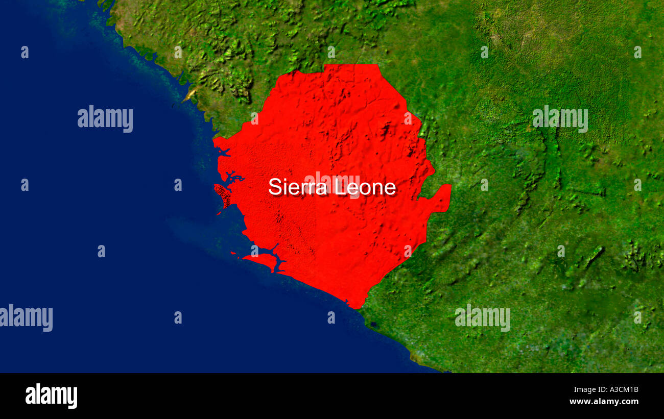 Sierra leone map hi-res stock photography and images - Alamy