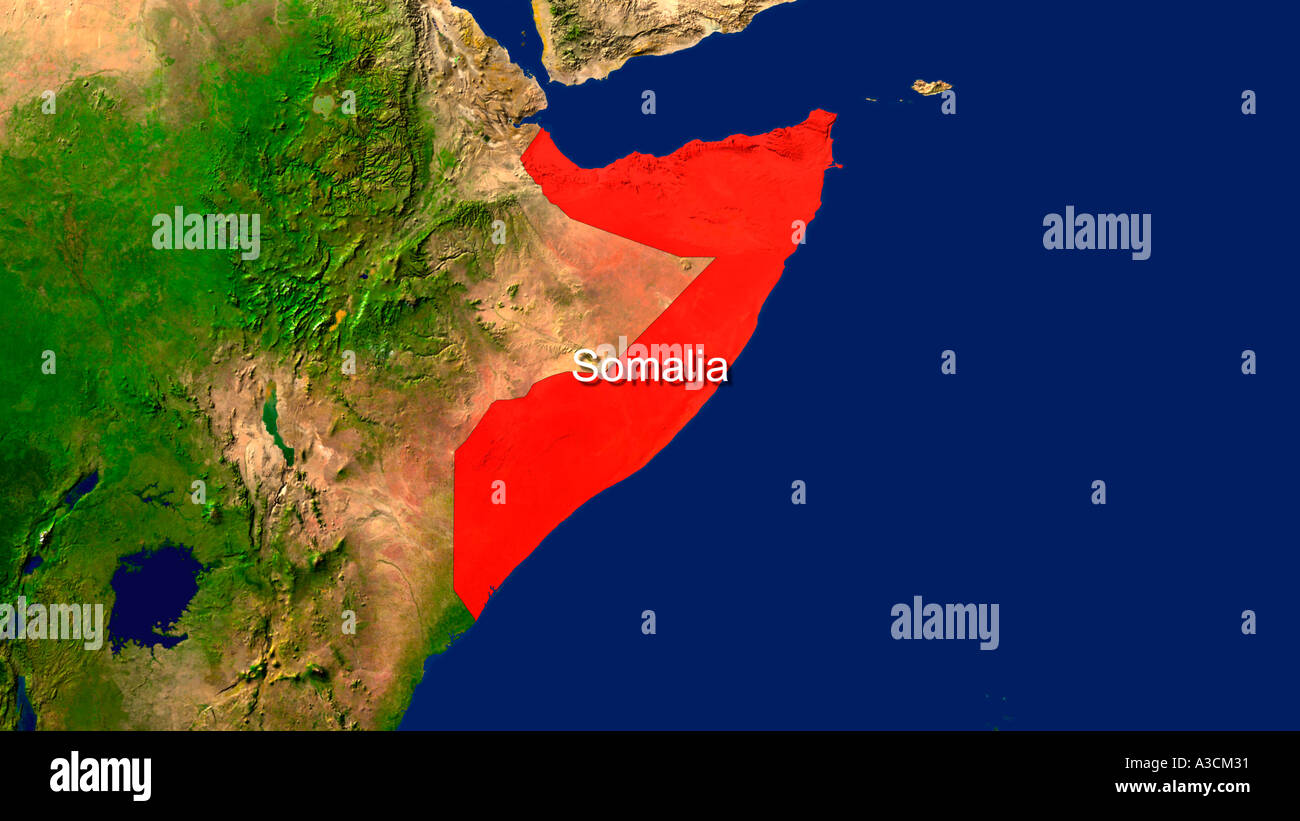 Somalia map satellite geography hi-res stock photography and images - Alamy