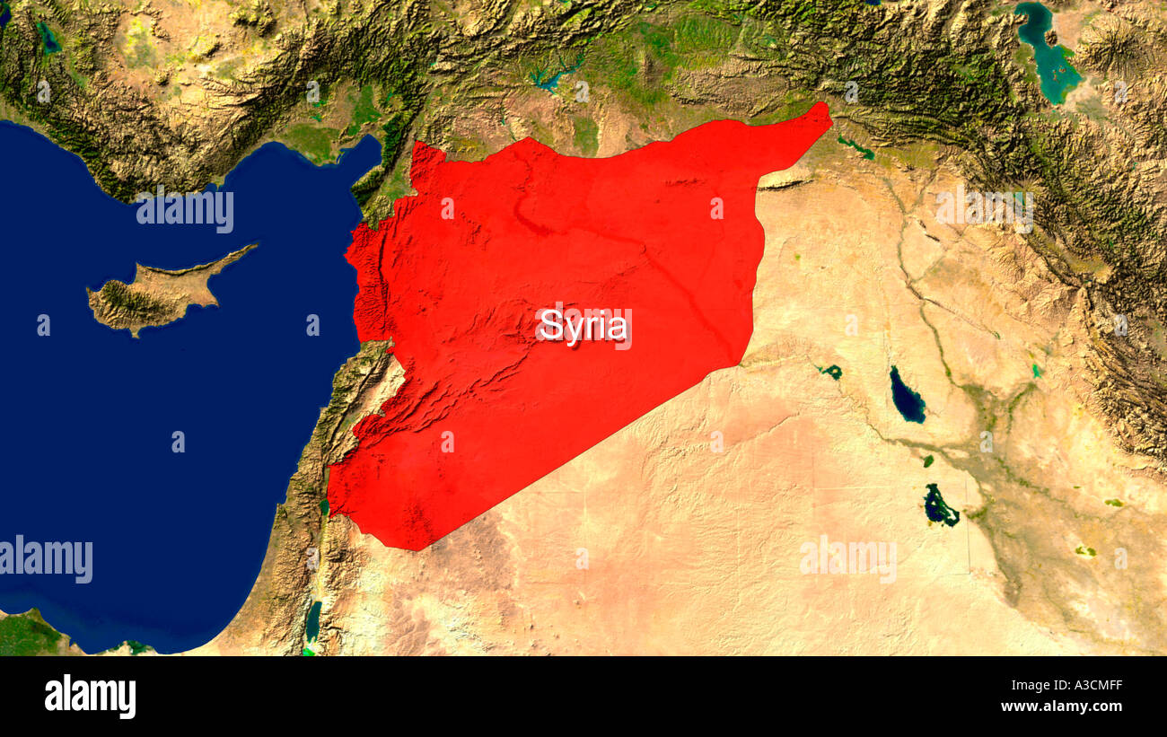 Map satellite geography syria hi-res stock photography and images - Alamy