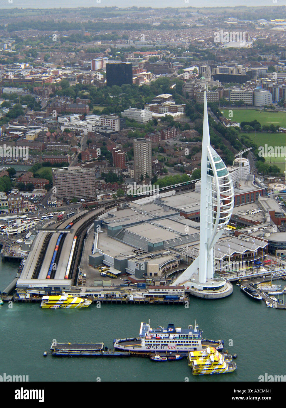 spinnaker tower, portsmouth, aerial view Stock Photo - Alamy