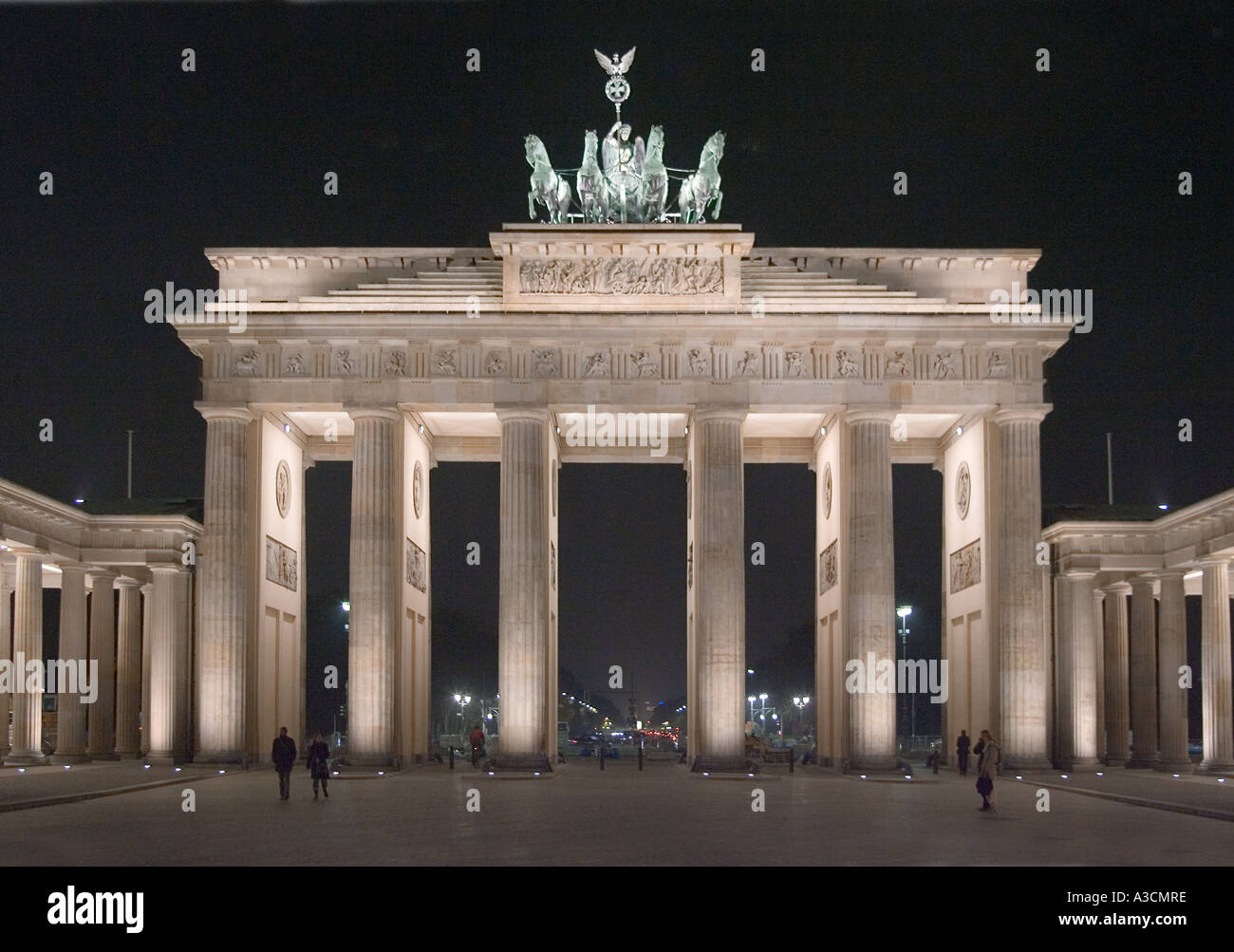 The Brandenburg Gate in Berlin, Germany, at night Stock Photo - Alamy