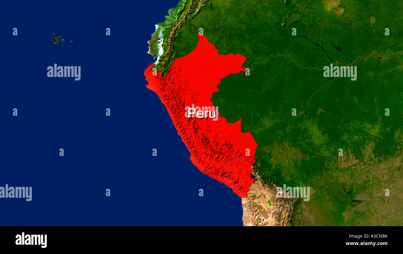 Peru satellite image hi-res stock photography and images - Alamy