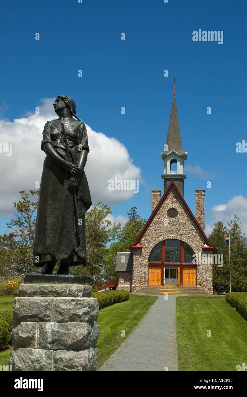 Canada Nova Scotia Grand Pré National Historic Site statue of ...