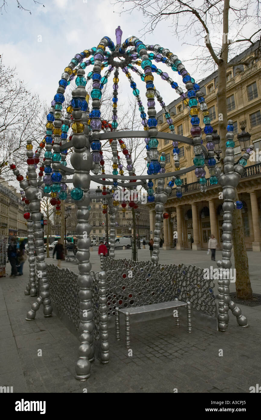 Artistic decoration of Palais Royal metro station, Paris Stock Photo ...
