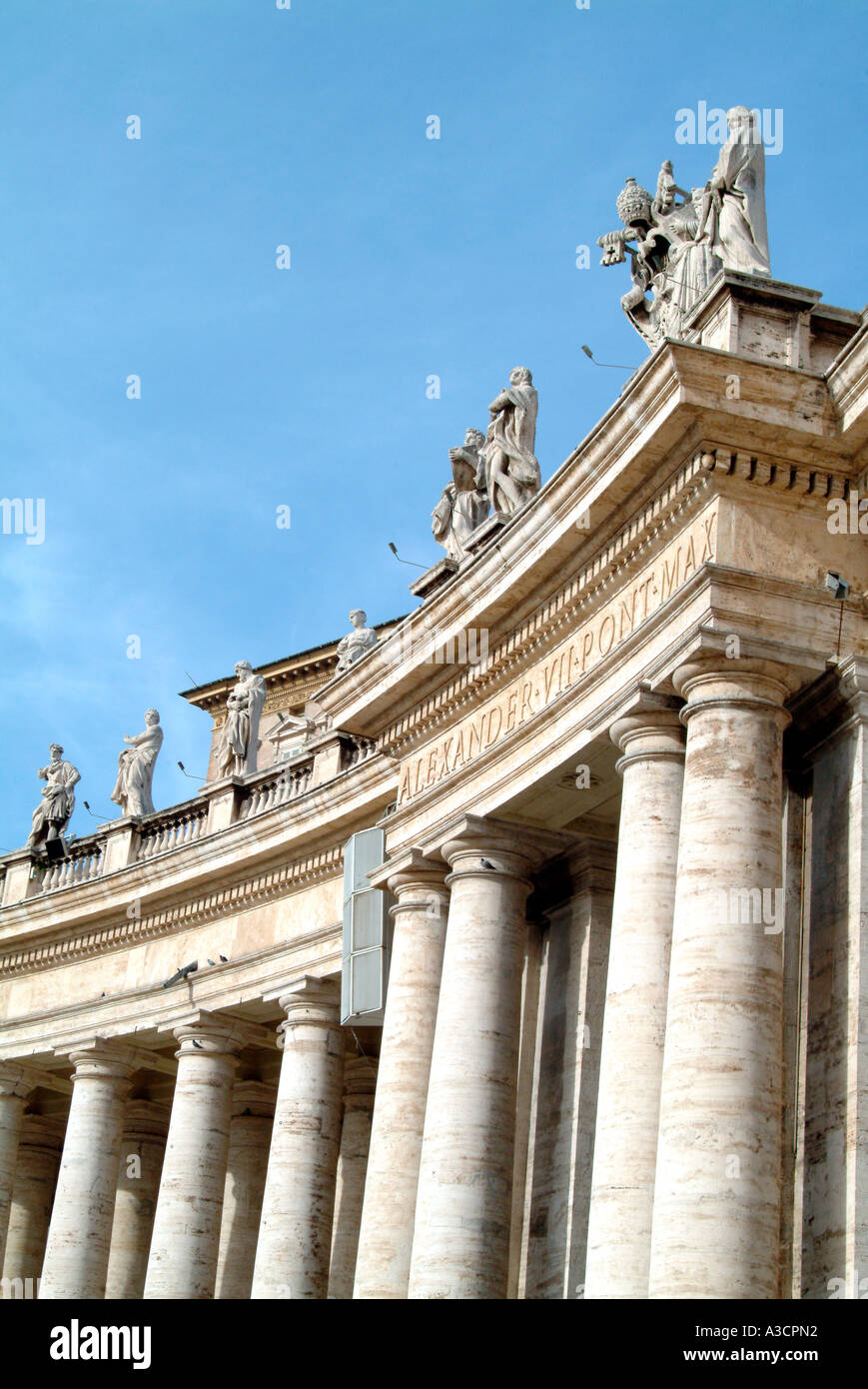 Columns in St Peters Square Vatican City Rome Italy Stock Photo - Alamy