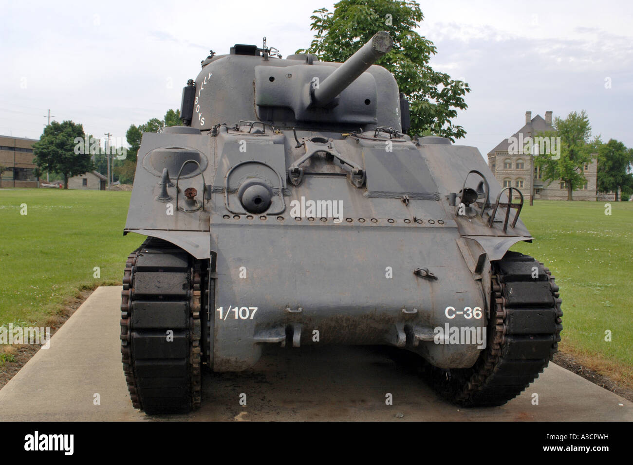 Sherman Tank from WW2 on display at the Veterans Hospital in Sandusky ...