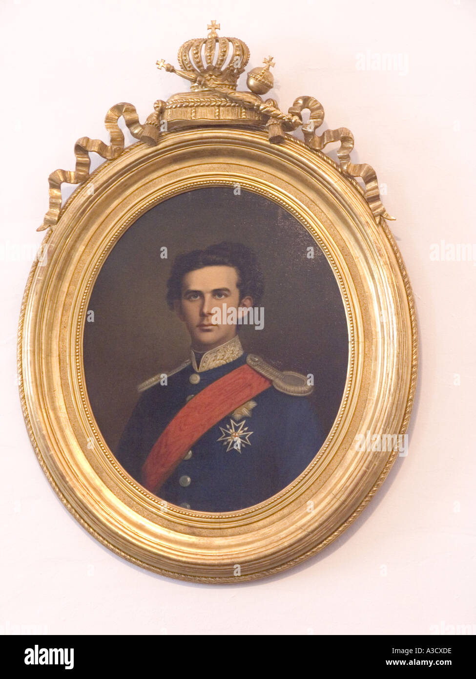 Portrait of King Ludwig II the second bavaria bayern kingdom german ...