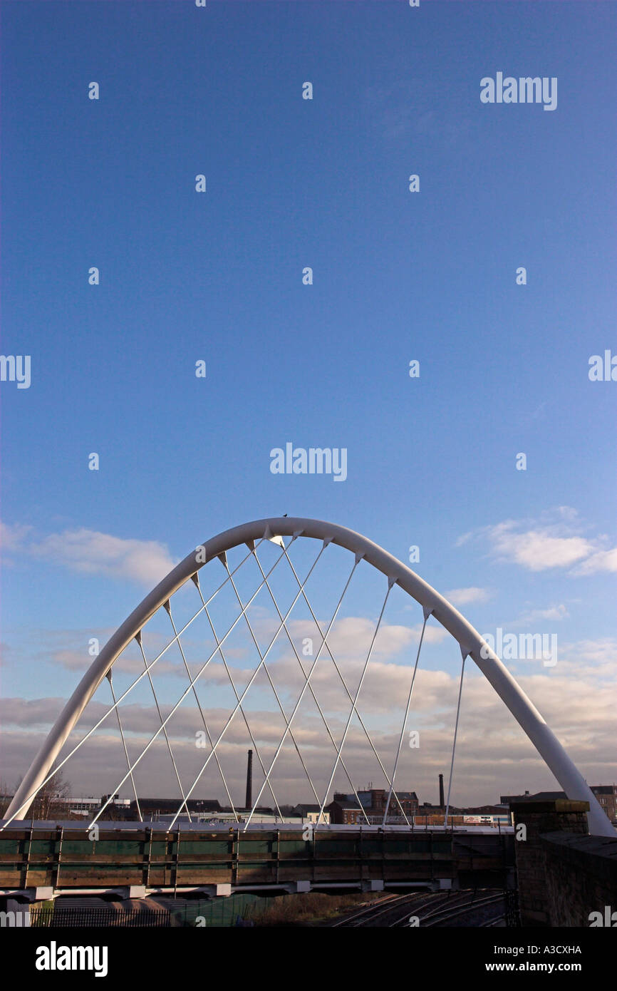 Newport Street bridge and the industrial skyline of Bolton Stock Photo ...