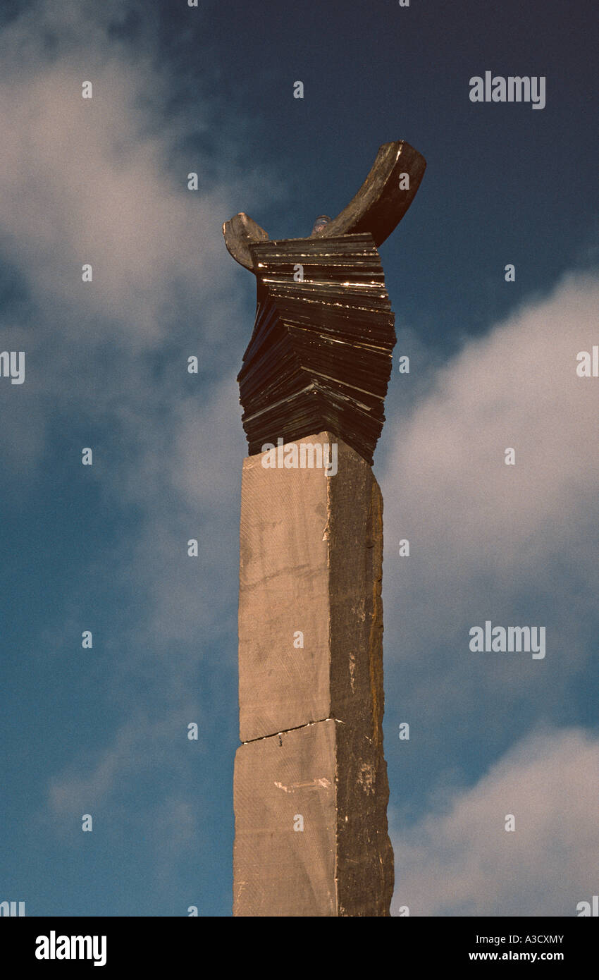 "Light Column II" 1994. Outdoor sculpture by Charles Bray. Grizedale ...