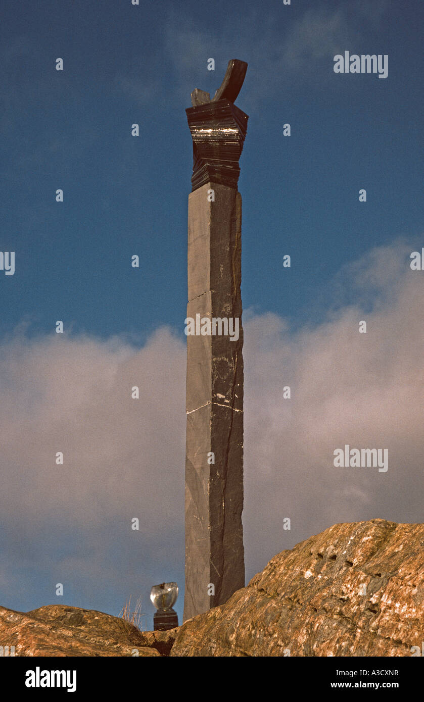 "Light Column II" 1994. Outdoor sculpture by Charles Bray. Grizedale ...
