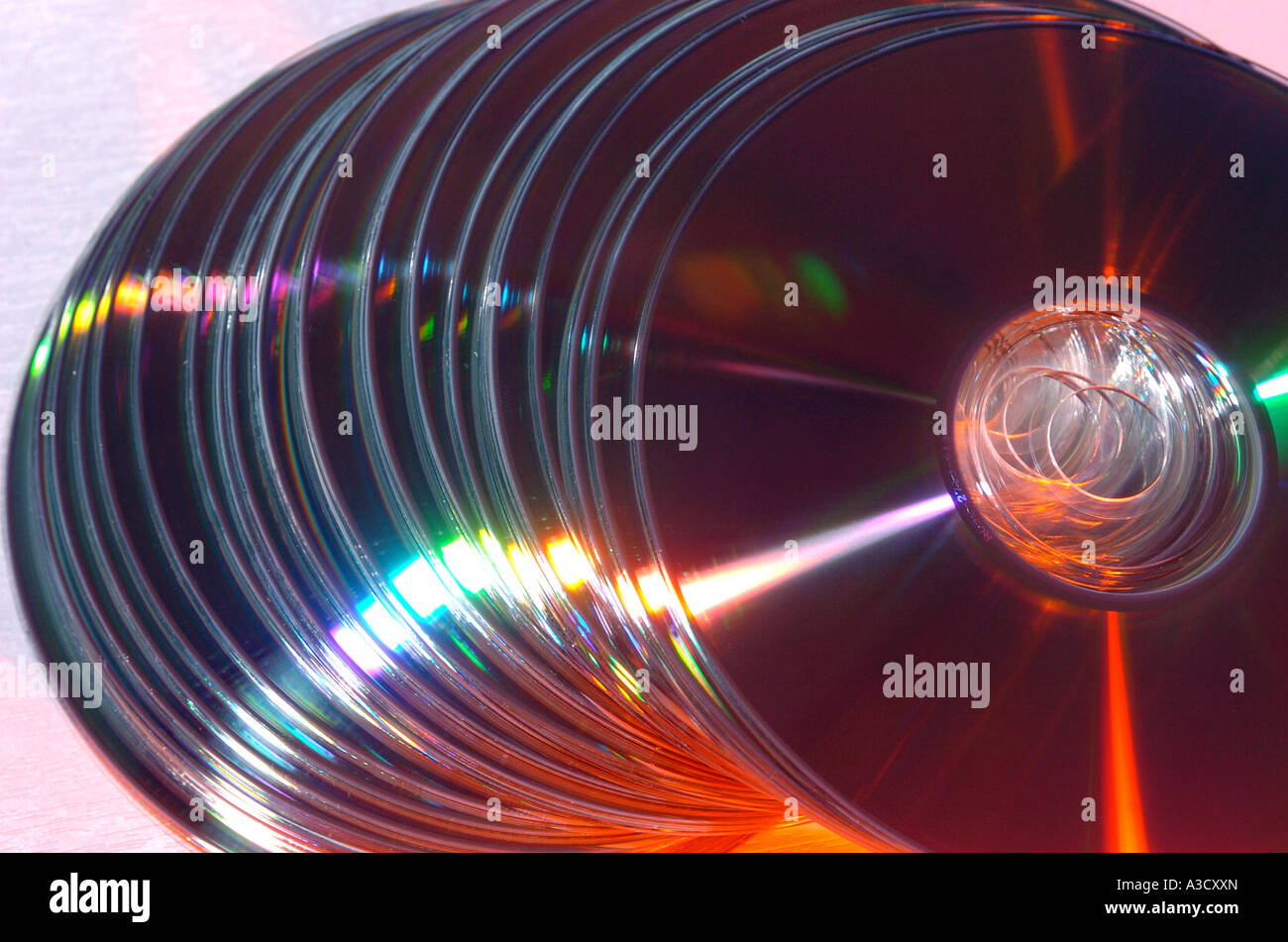 Compact Discs or CD's laid out Stock Photo - Alamy