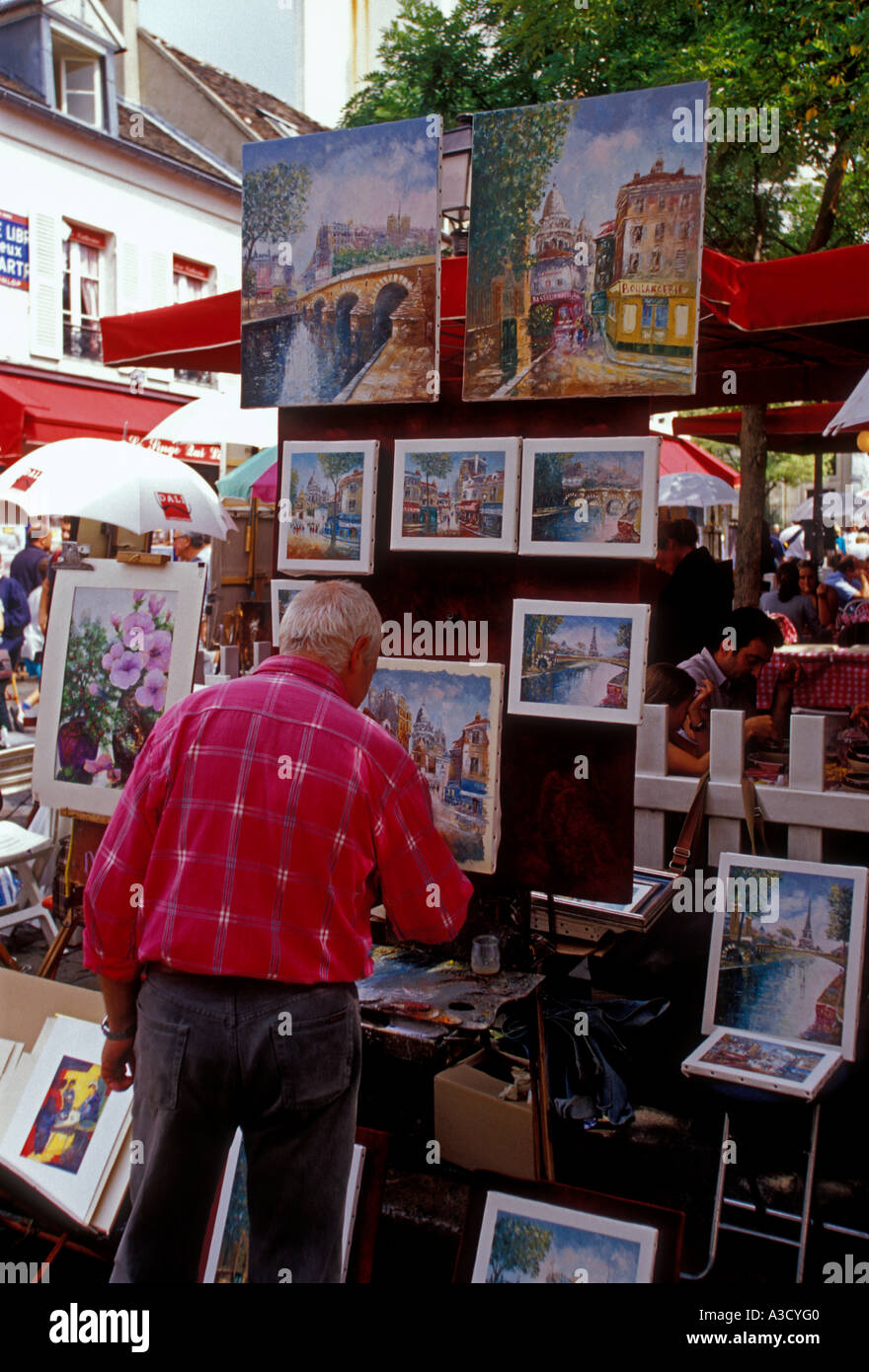 people, artist, artists, painting, Place du Tertre, Montmartre ...