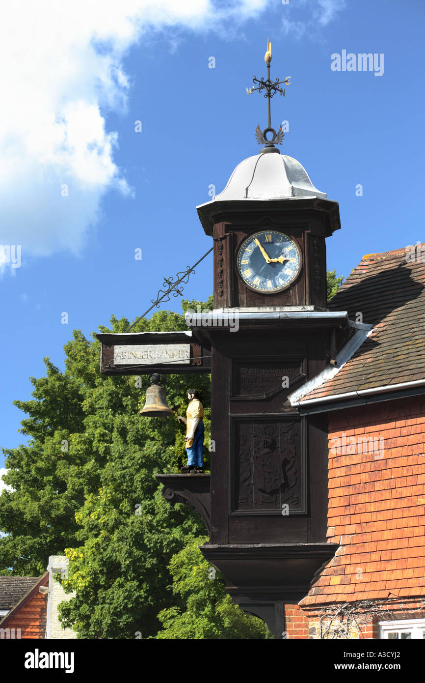 Abinger Hammer clock and bell tower near Guildford Surrey Stock Photo ...