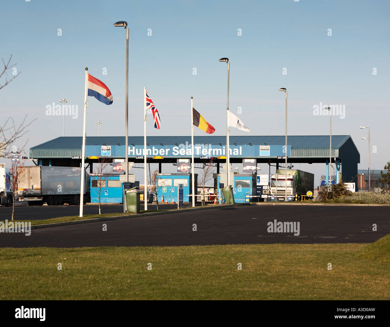 Humber Sea Terminal Entrance at North Killingholme, Lincolnshire UK ...