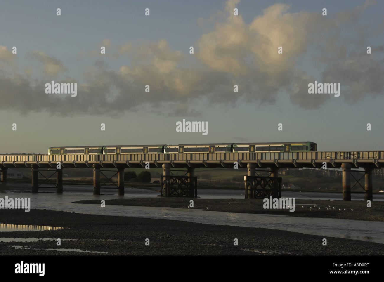 A Southern Electrostar commuter service passing over the River Adur ...