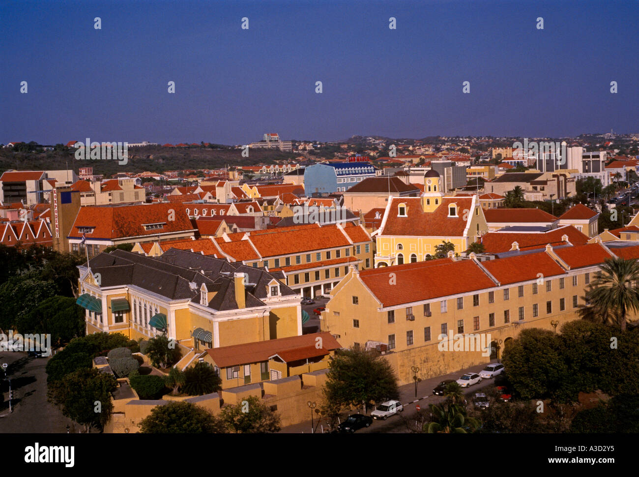 Colonial architecture Punda District city of Willemstad Curacao Stock ...