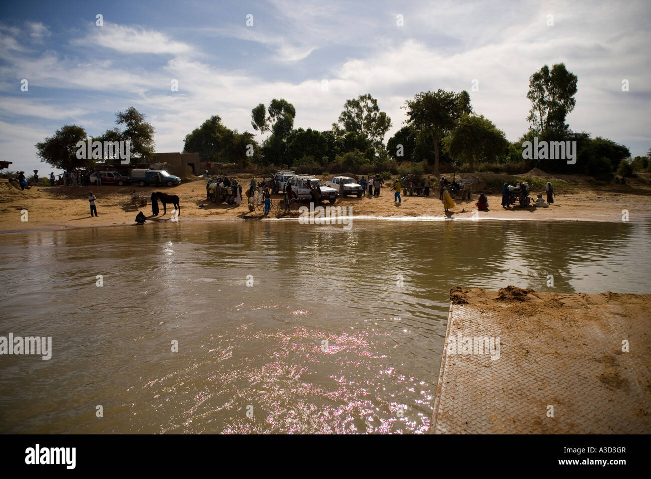 On the ferry across the Bani river on route to the Monday market at ...