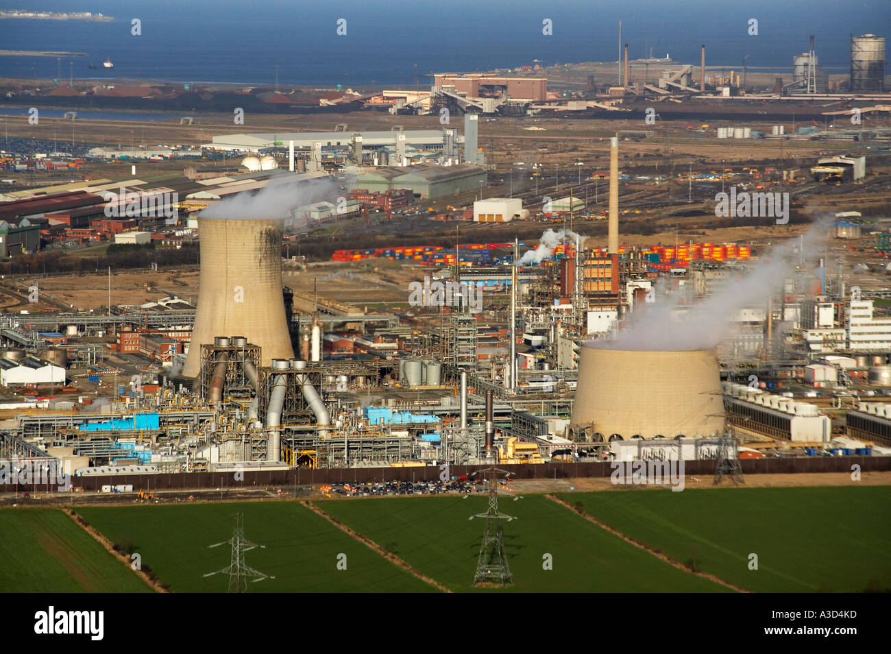 Wilton Chemical Campus Redcar Tees Valley England Taken from the Eston ...