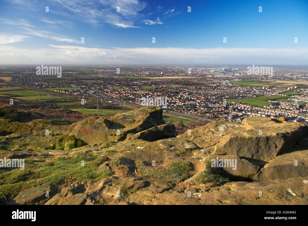 Middlesbrough from the Eston Hills Tees Valley England Stock Photo - Alamy