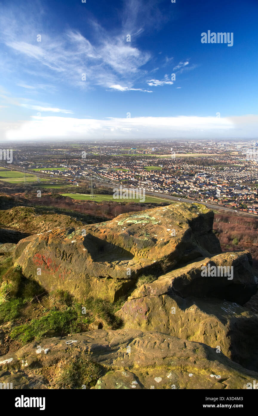 Middlesbrough from the Eston Hills Tees Valley England Stock Photo - Alamy