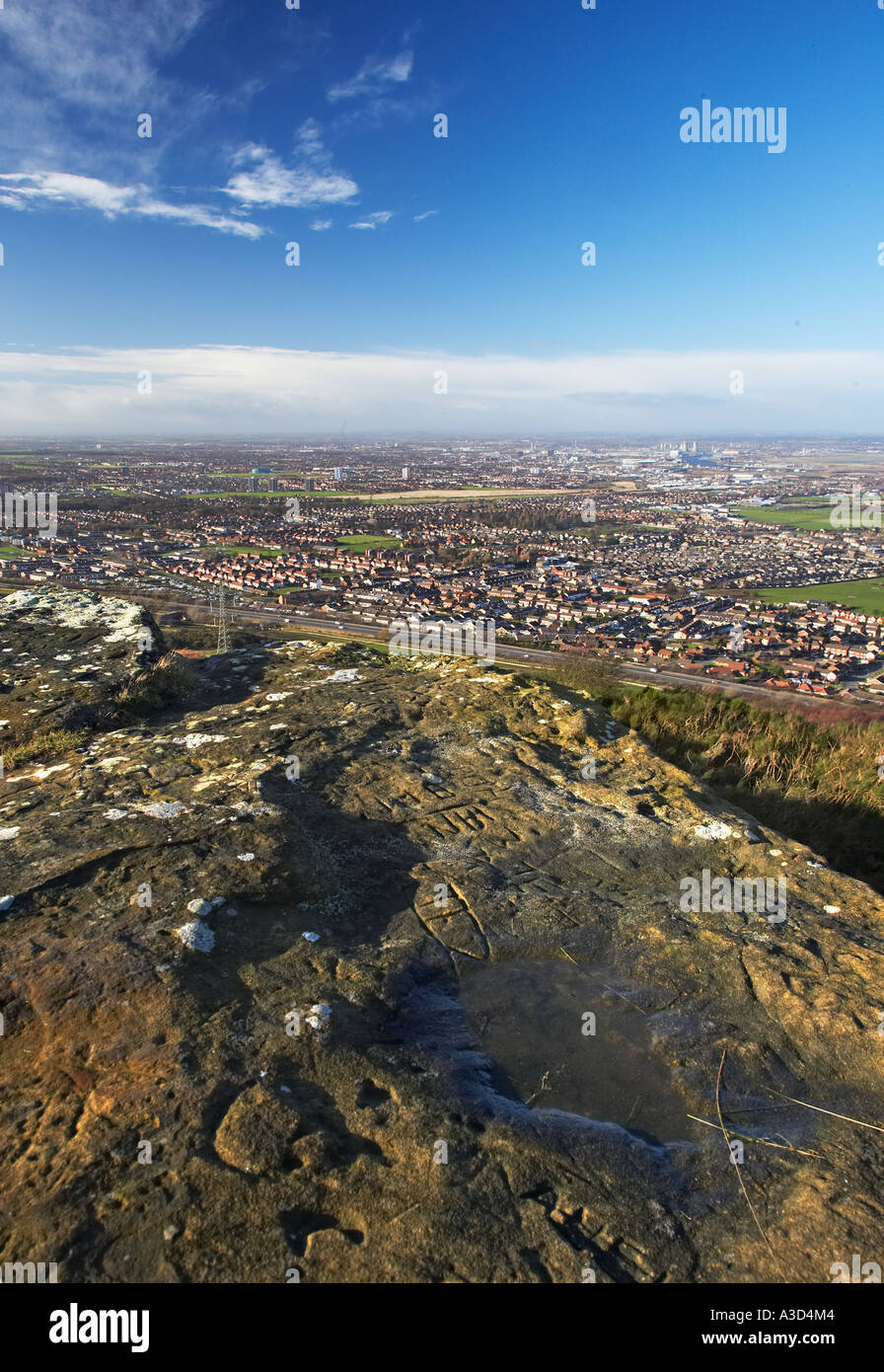 Middlesbrough from the Eston Hills Tees Valley England Stock Photo - Alamy