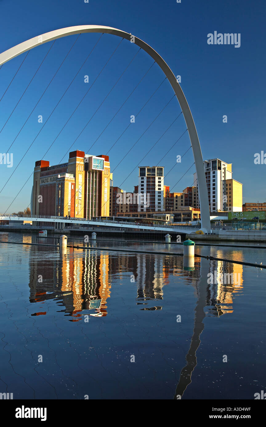 The Baltic Arts Centre and Millennium Bridge Newcastle Gateshead ...