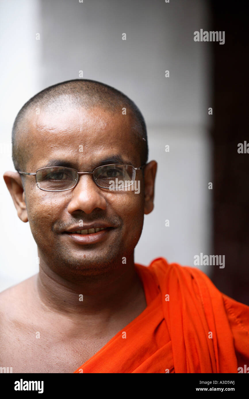 Vertical close up portrait of teacher of young student Buddhist monks ...