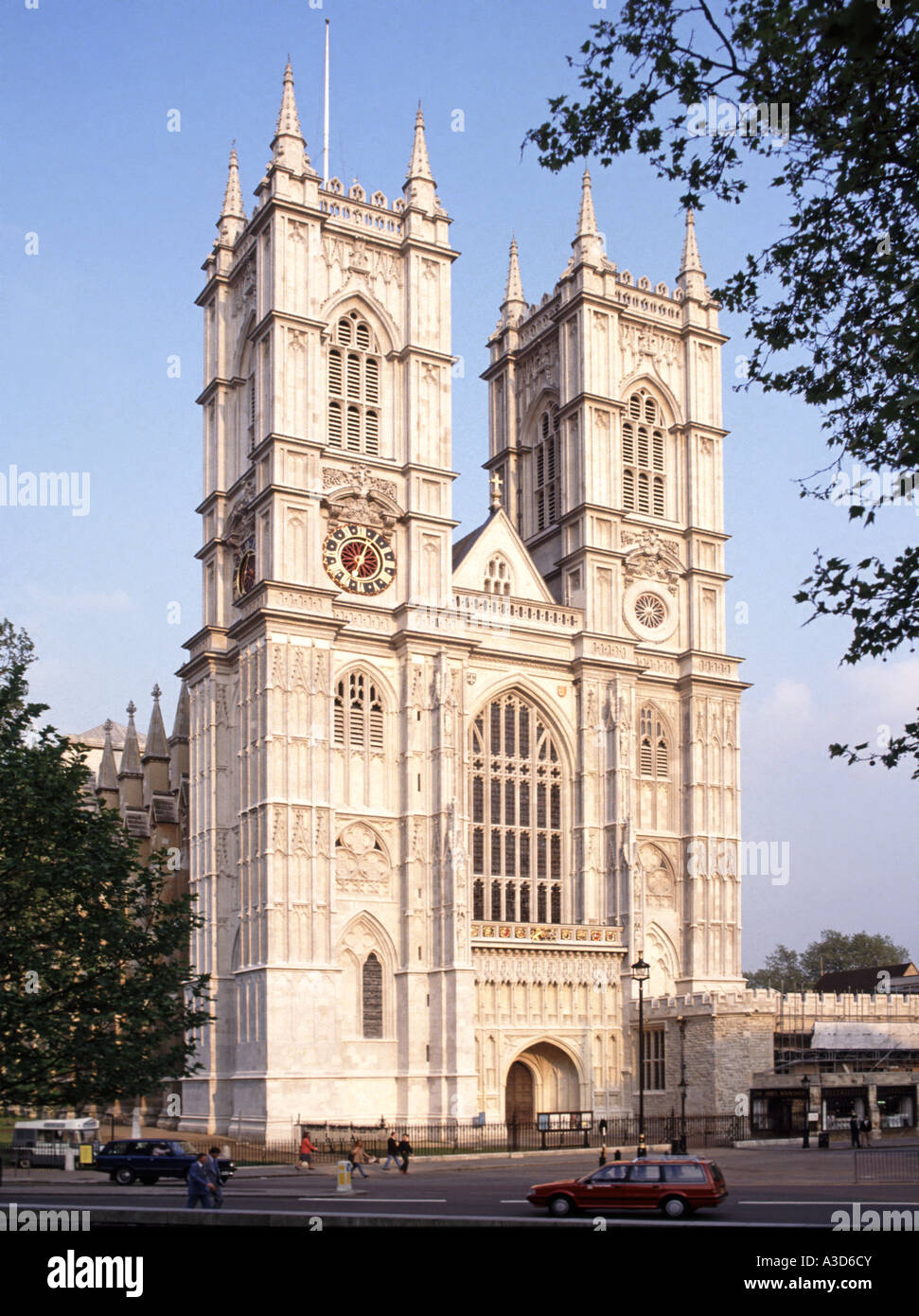 Westminster Abbey west front towers corrected for converging verticals ...