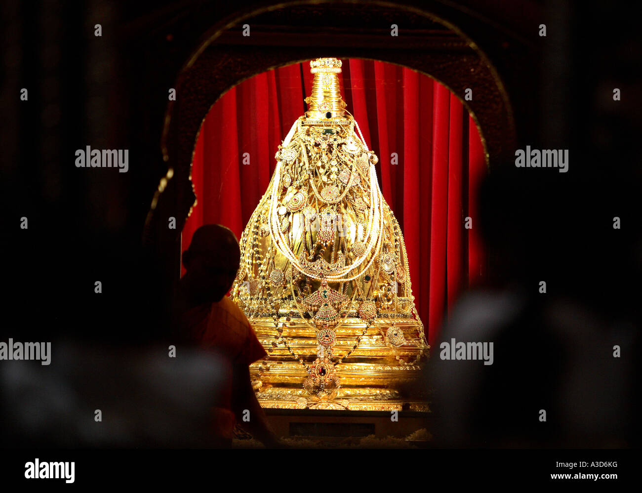 Detail image of casket inside the Temple of the Tooth, home of the ...