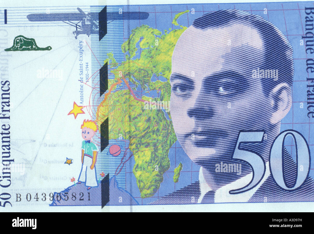 Currency MONEY French Banknotes Stock Photo - Alamy