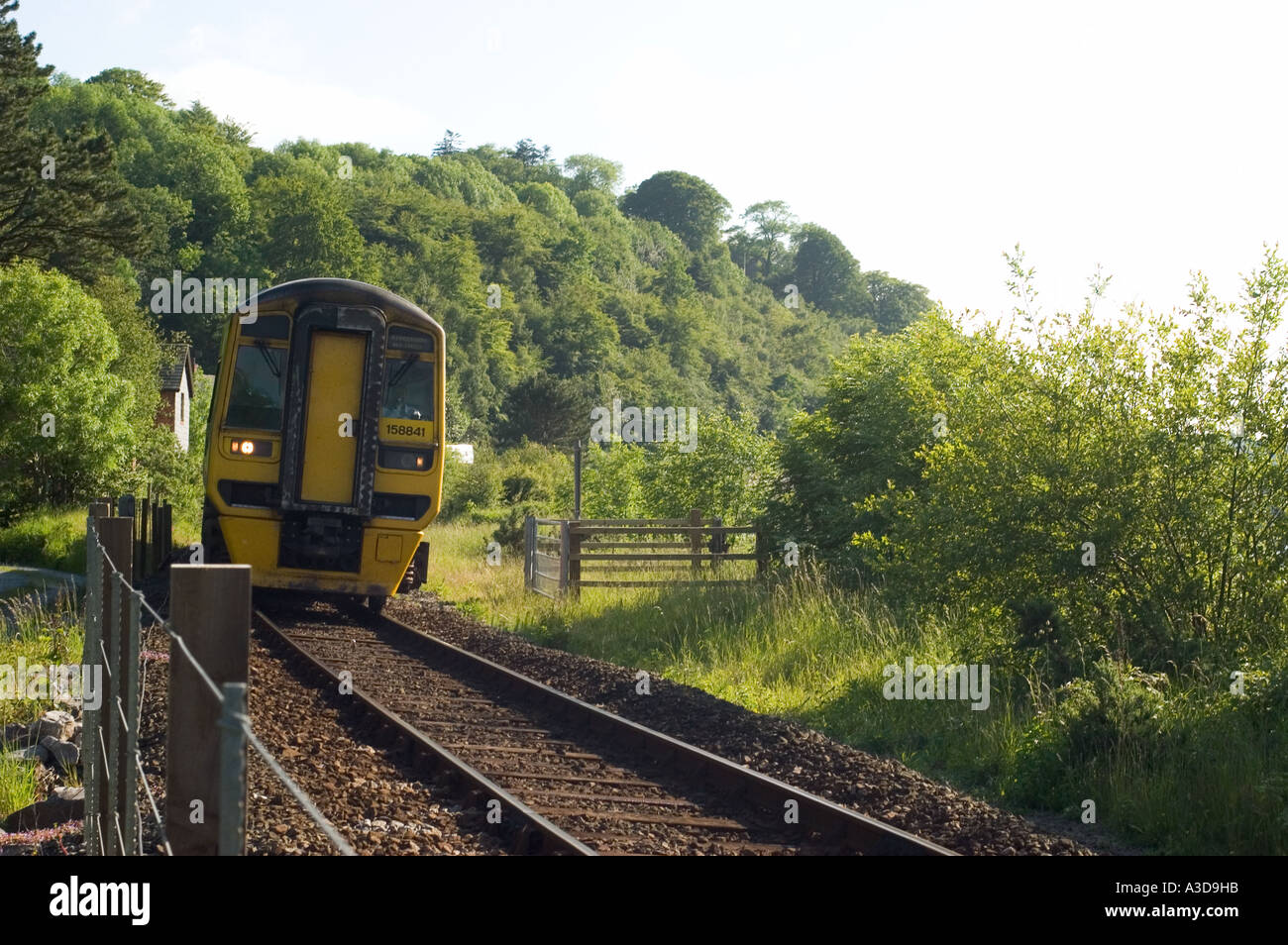 Cambrian Coast Railway Line near Dovey Junction Dyfi Estuary North West ...