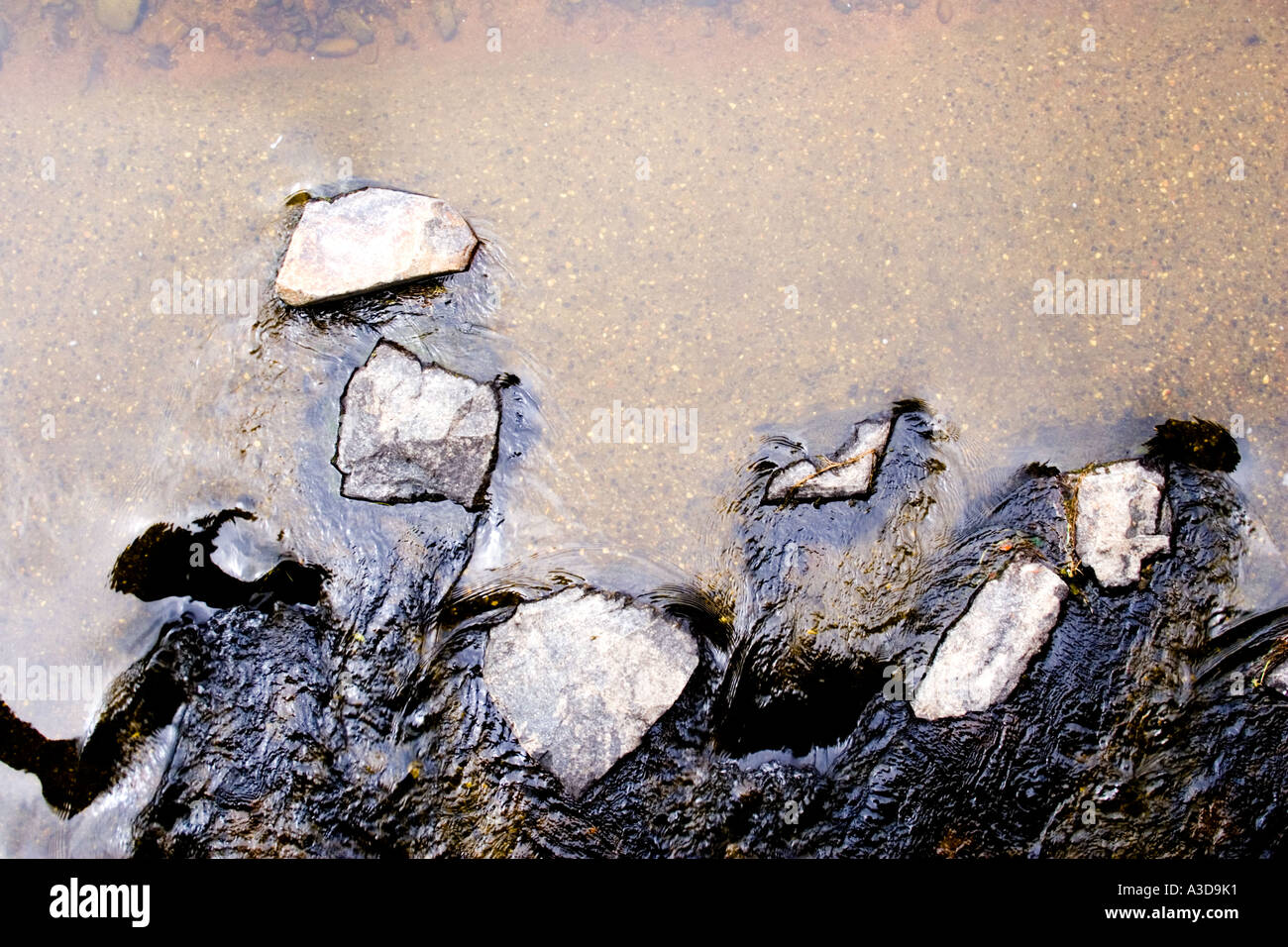 Water around rocks Stock Photo - Alamy