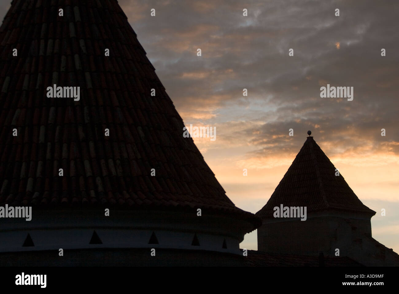 Round turrets of Schloss Goldrain also known as Castel Coldrano, South ...