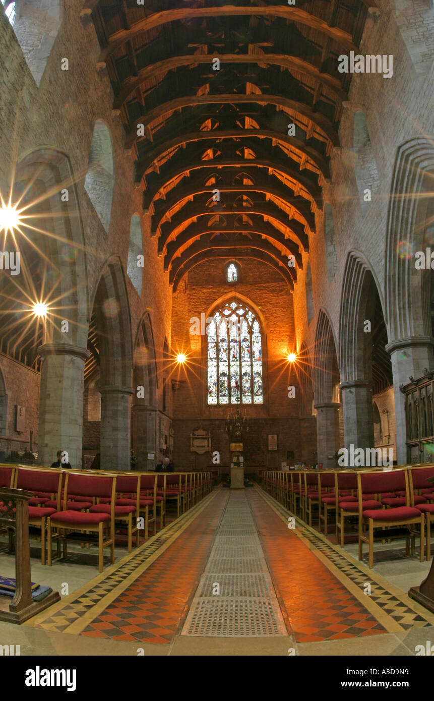 Interior Brecon Cathedral Brecon Beacons Mid Wales Stock Photo - Alamy
