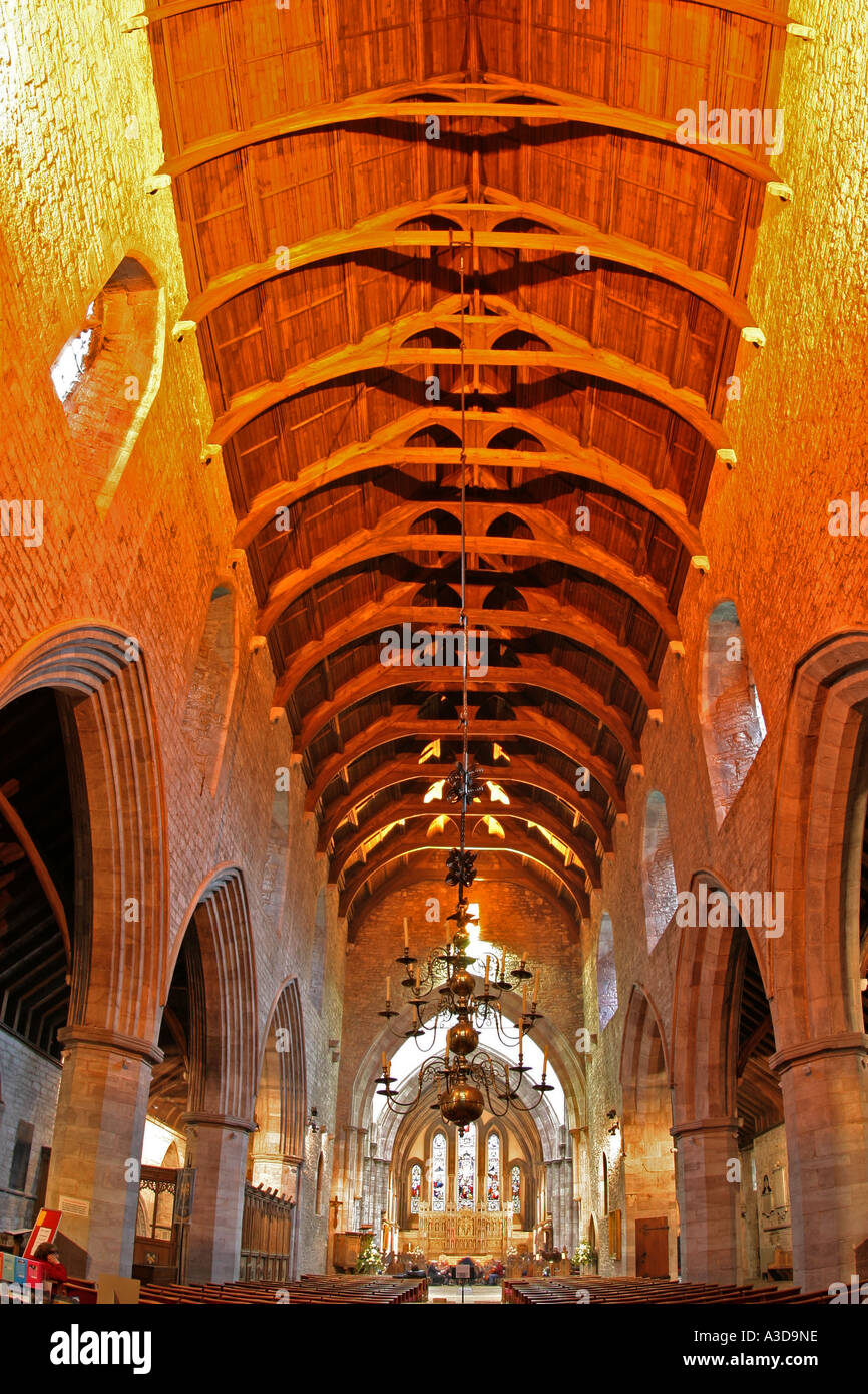 Interior Roof Detail Brecon Cathedral Brecon Beacons Mid Wales Stock ...