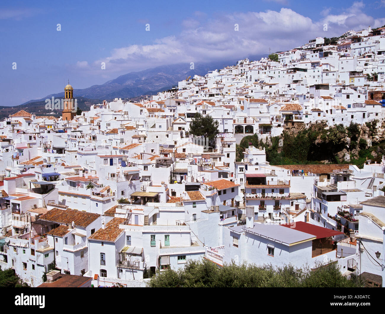 WHITE MOUNTAIN VILLAGE of COMPETA in Sierra Almijara foothills. Competa ...