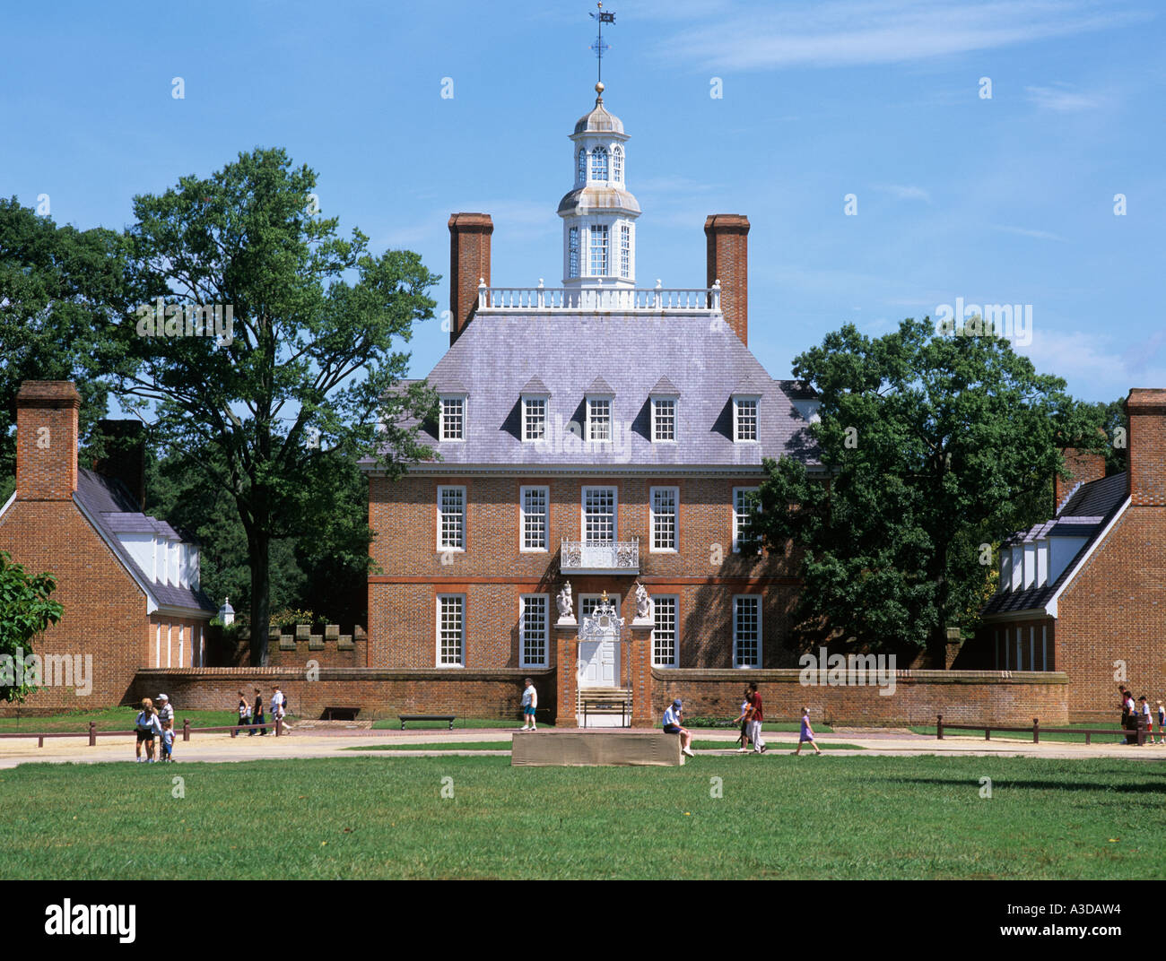 Williamsburg Virginia USA GOVERNOR'S PALACE from across the green in ...