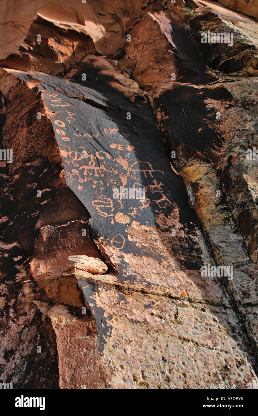 Newspaper Rock is a petroglyph panel etched in sandstone that records ...