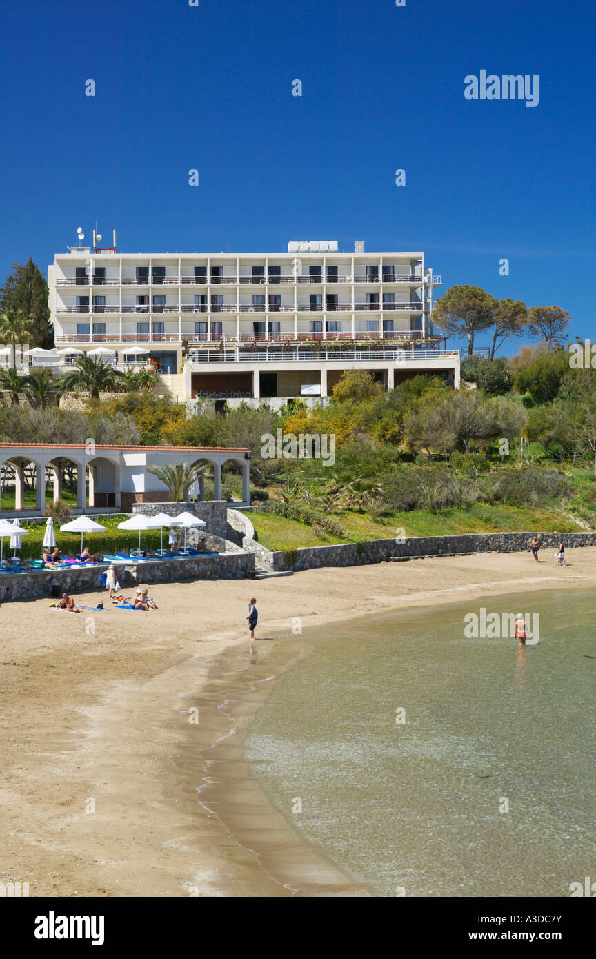 Northern Cyprus, Alsancak, Denizkizi Beach and Hotel Stock Photo - Alamy