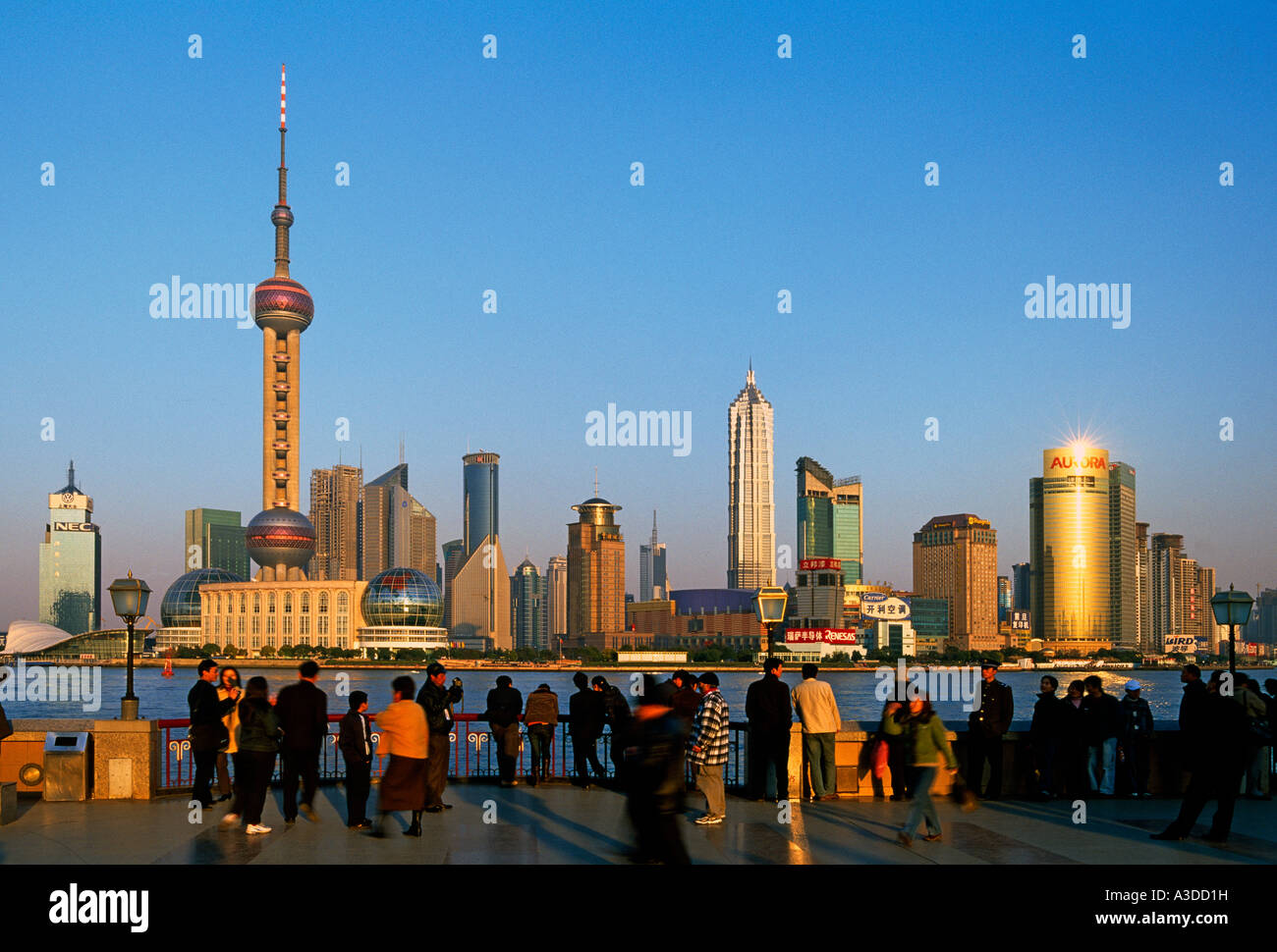 Shanghai tourists viewing skyline hi-res stock photography and images ...
