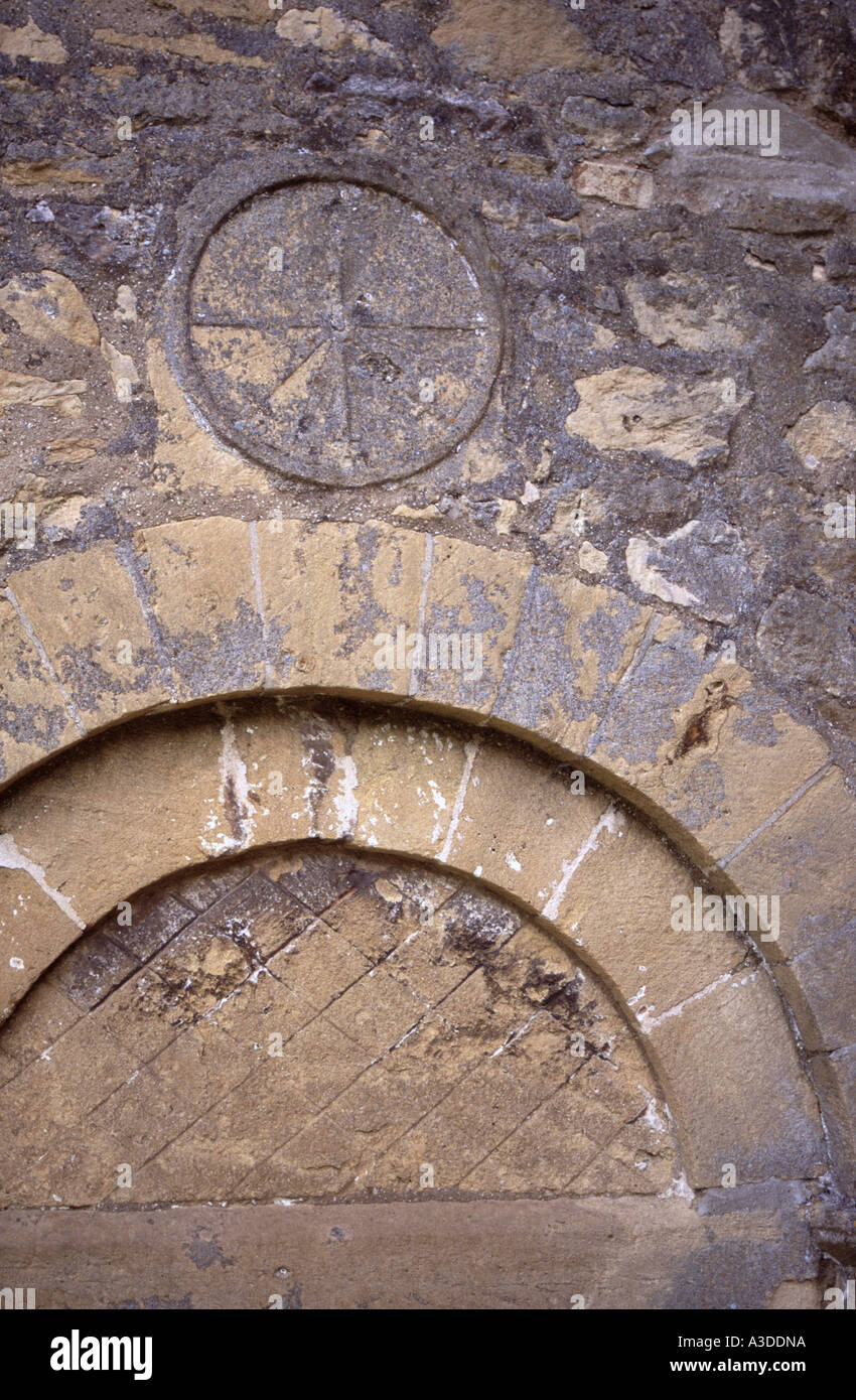 Saintbury near Broadway The Parish Church close up of historical old ...