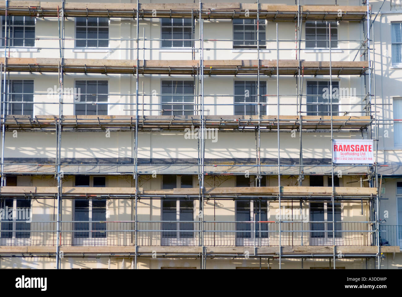 A Regency terrace under renovation in Ramsgate, Kent Stock Photo - Alamy