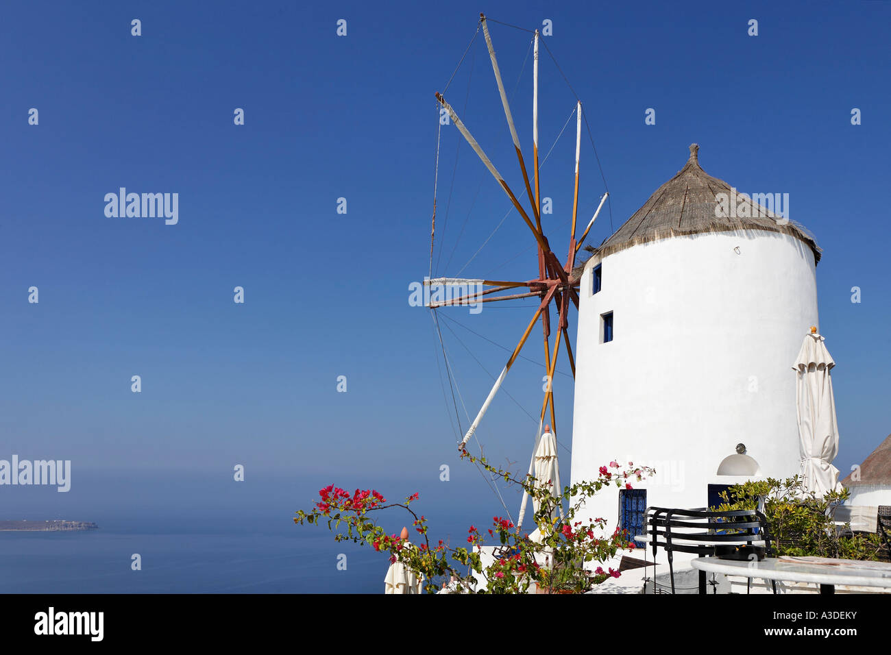 Windmill, Oia, Santorini, Greece Stock Photo - Alamy